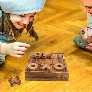 Games | Tic Tac Toe Table Games Set Rustic Decor Wood Strategy Board ...